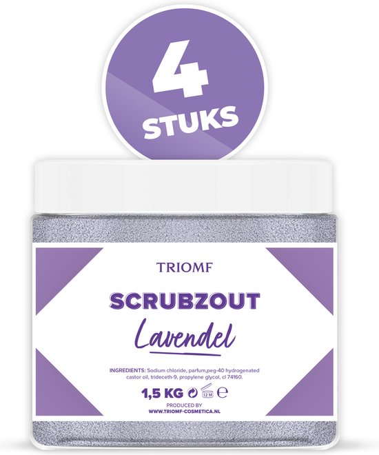 Scrubzout - Lavendel - 4 Potten - 1,5 kg | bol.com