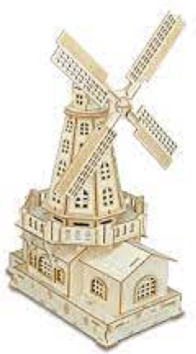 Houten modelbouw - Dutch windmill - Miniatuurbouw hout | bol.