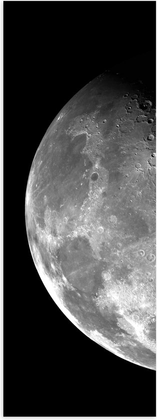 WallClassics - Poster (Mat) - Maan van Dichtbij - 30x90 cm Foto op ...