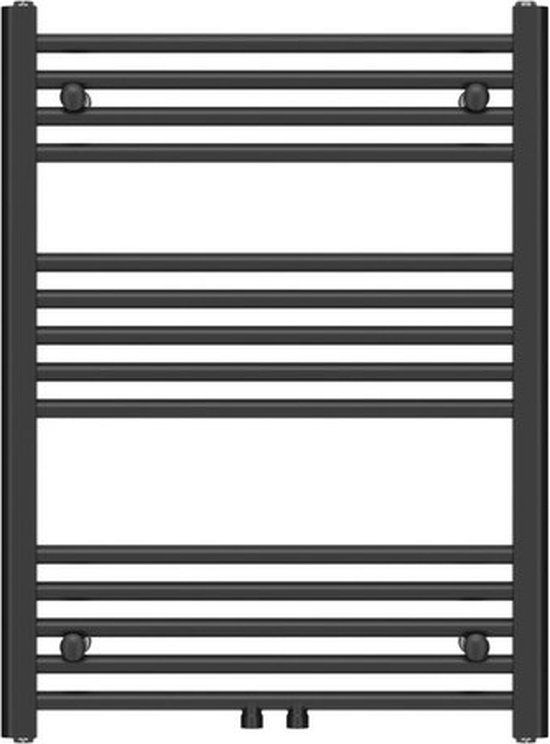 Adema Basic radiator – Handdoekradiator – Zwart – Badkamer – 80x60 cm ...
