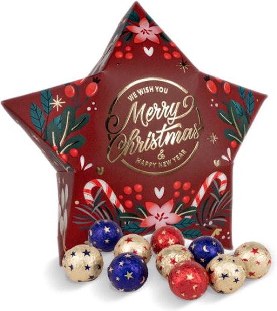 Grote kerstster| kerst | chocolade geschenk | kerstgeschenk | 250 gram ...