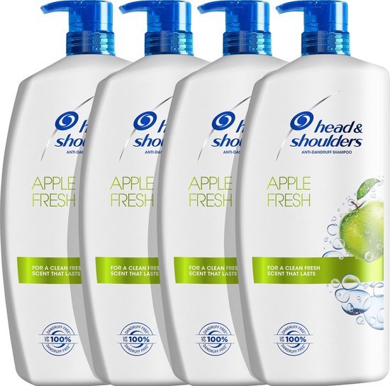 Head & Shoulders Apple Fresh Anti-Roos Shampoo Voordeelverpakking - 4 x ...