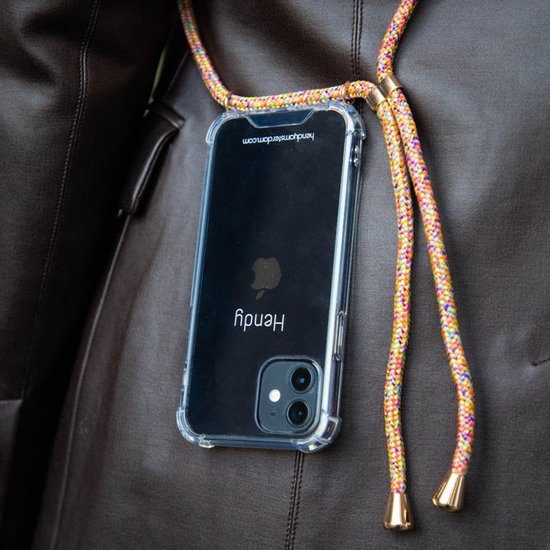Hendy telefoonhoesje met koord - Sophisticated (ruimte voor pasjes ...