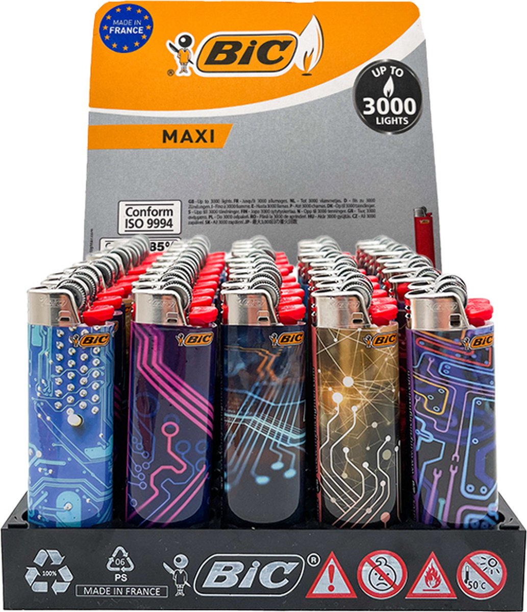 BIC MAXI aansteker J26 Display(50stuks) - thema Motherboard | bol.com