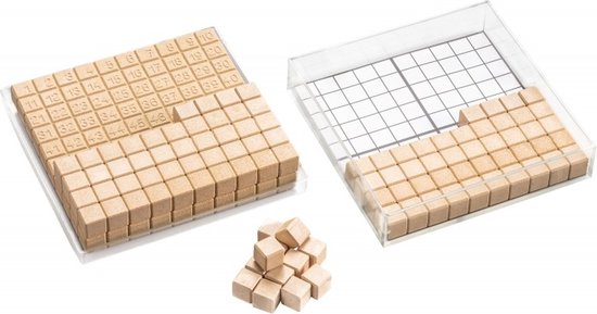 Wissner RE-Wood Honderdveld rekenbord 10x10 | Games | bol