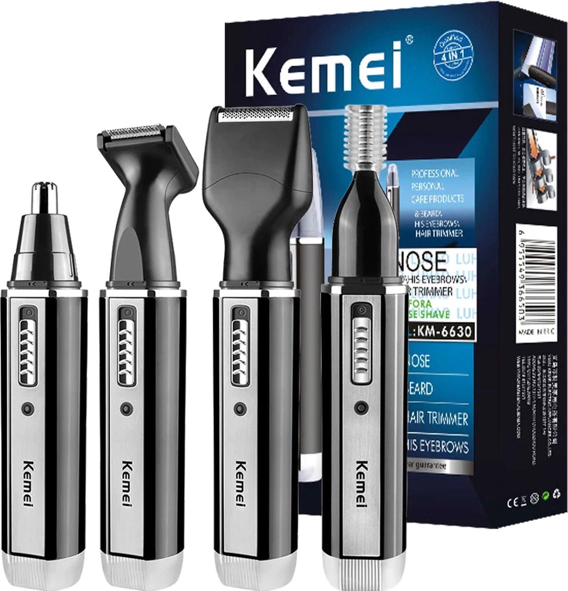 4 in-1 Neustrimmer - Baardtrimmer - Oor & wenkbrauw trimmer ...