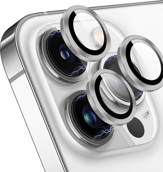 Iphone 12 pro max - Zilver - matte camera lens - Lens beschermer ...