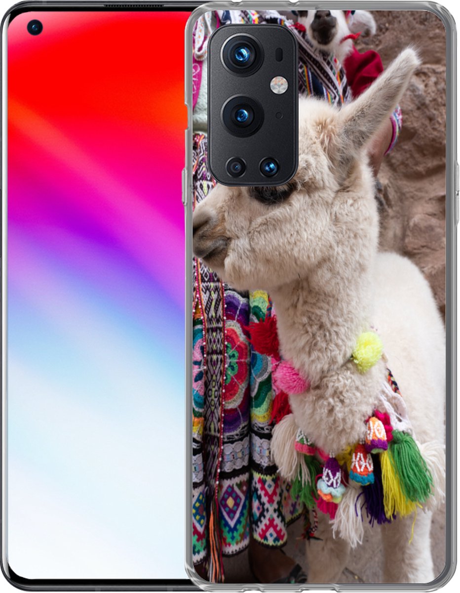 OnePlus 9 Pro hoesje - Alpaca - Ketting - Kleuren - Siliconen ...