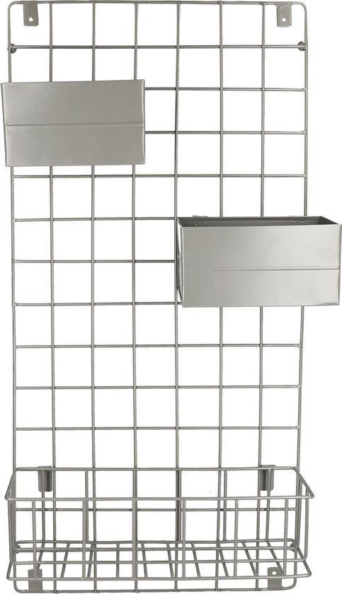 KC Blue Wandrek Metaal - Wand Organizer Rooster Muurrek met ...