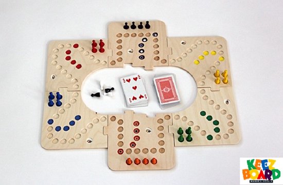 Keezboard 2-4-6 persoons hout - Bordspel - Keezenspel - Keezen ...