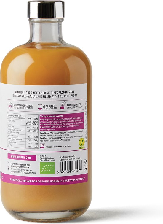 Gimber sweet lilly biologisch 500 ml | bol.com