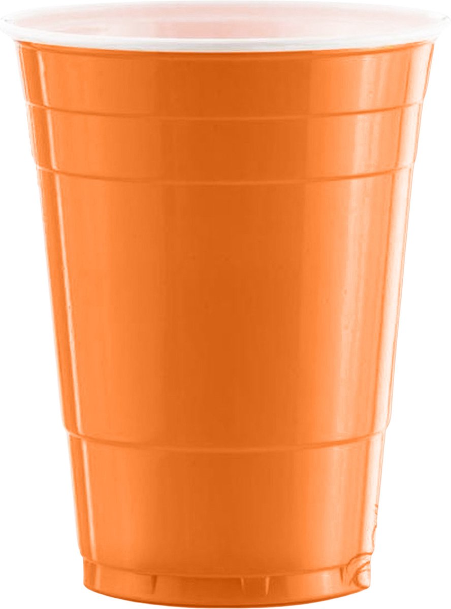 Orange Cups 475ml - Party Cups - Beerpong - 50 Stuks | bol.com