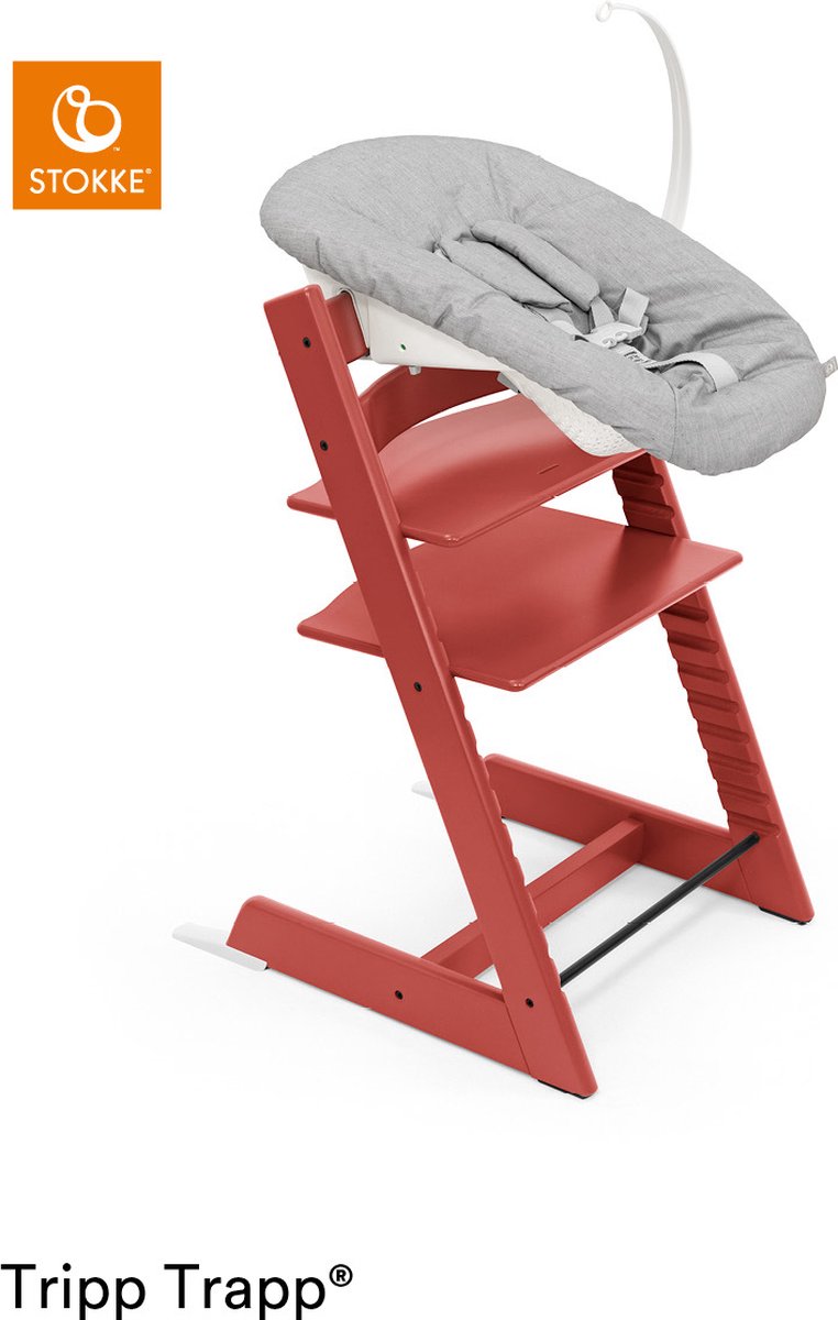 Chaise haute Stokke® Tripp Trapp® Warm Red avec kit nouveau-né gratuit ...