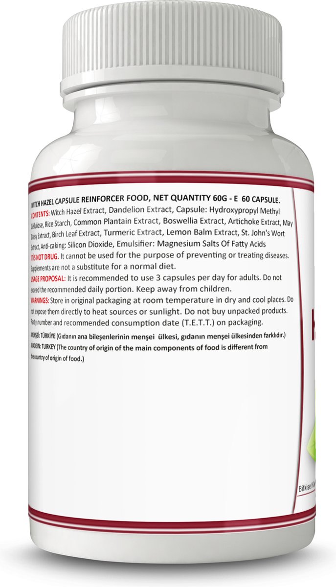 Hamamelis - Witch Hazel Extract Capsule - 60 Capsules - Voor Aambeien ...