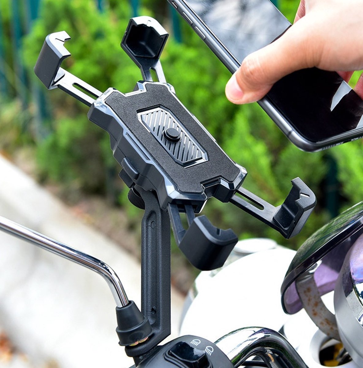 Telefoonhouder fiets en motor - Universeel - 360 graden rotatie ...