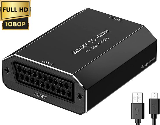 Full HD SCART naar HDMI converter - 1080P FHD Scart Adapter - Scart ...