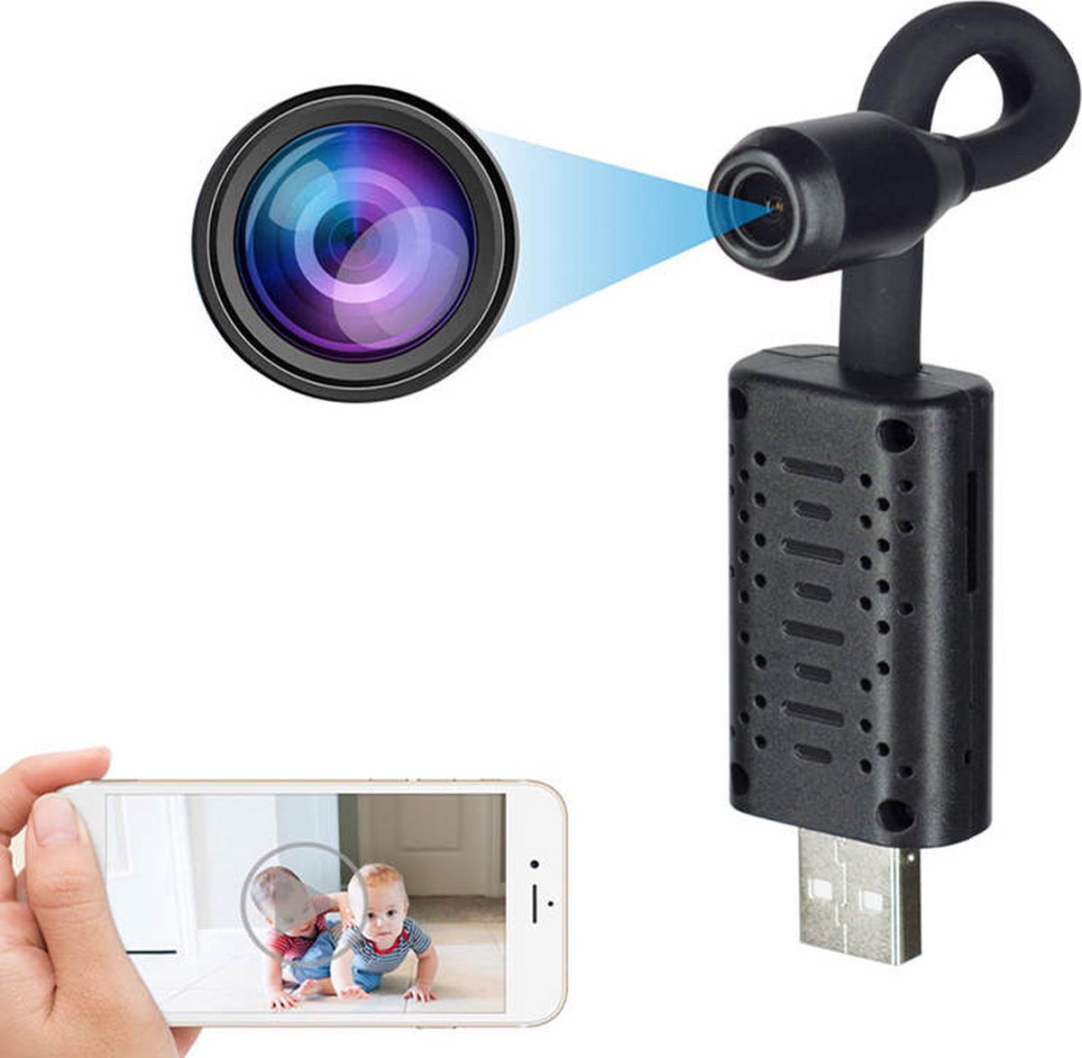 EP Goods - 360 Beveiligingscamera - Mini Camera - Verborgen Camera ...