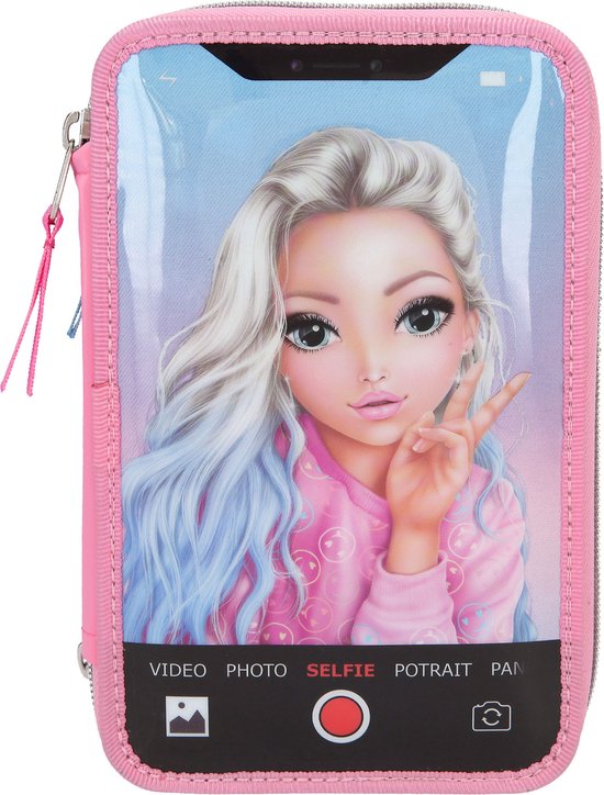 Depesche - TOPModel 3-vaks etui met LED - SELFIE | bol.com