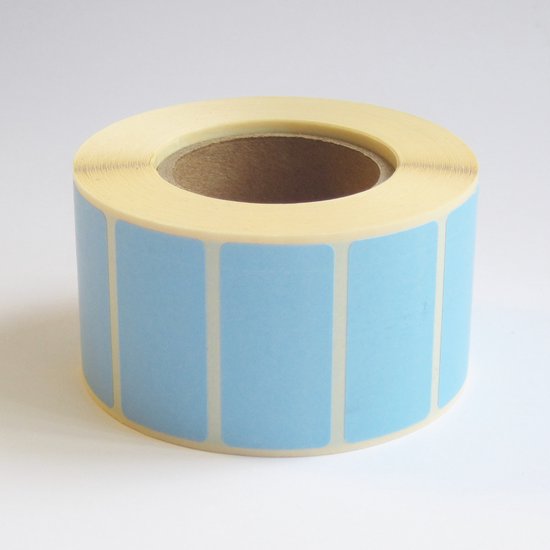 Blanco Stickers op rol 1000ex. 40x20mm blauw | bol