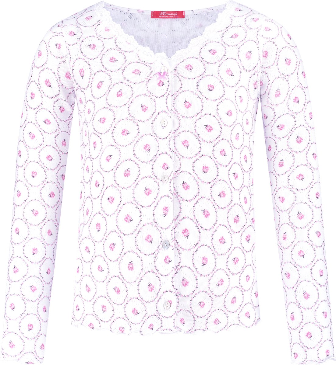 Exclusief Luxueus Hanssop Kinder nachtkleding, Romantisch roze roosjes ...