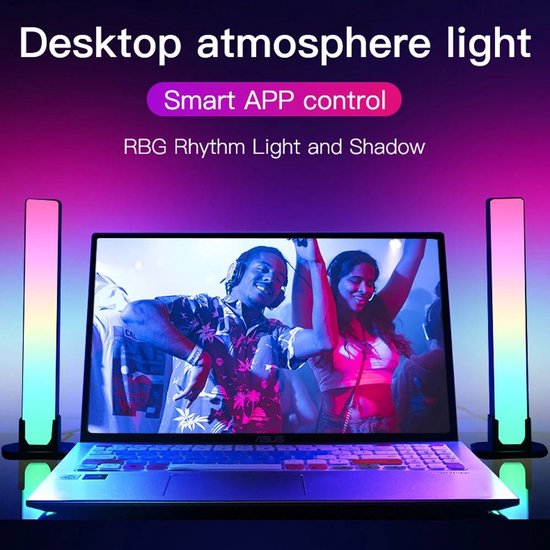 Smart Desktop Sfeer LED-Bar RGB – Bediening Met GVVOO Home App | bol
