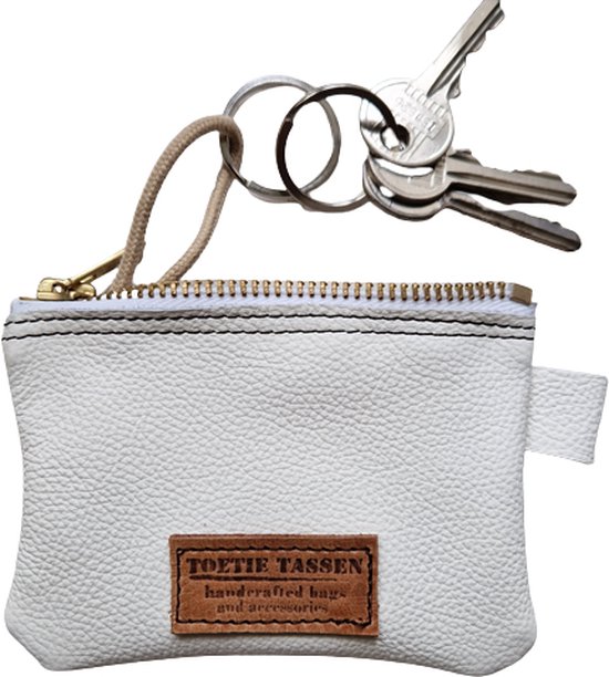 Toetie & Zo - Sleutelmapje - Leer - Wit - Ecru - Handgemaakt ...