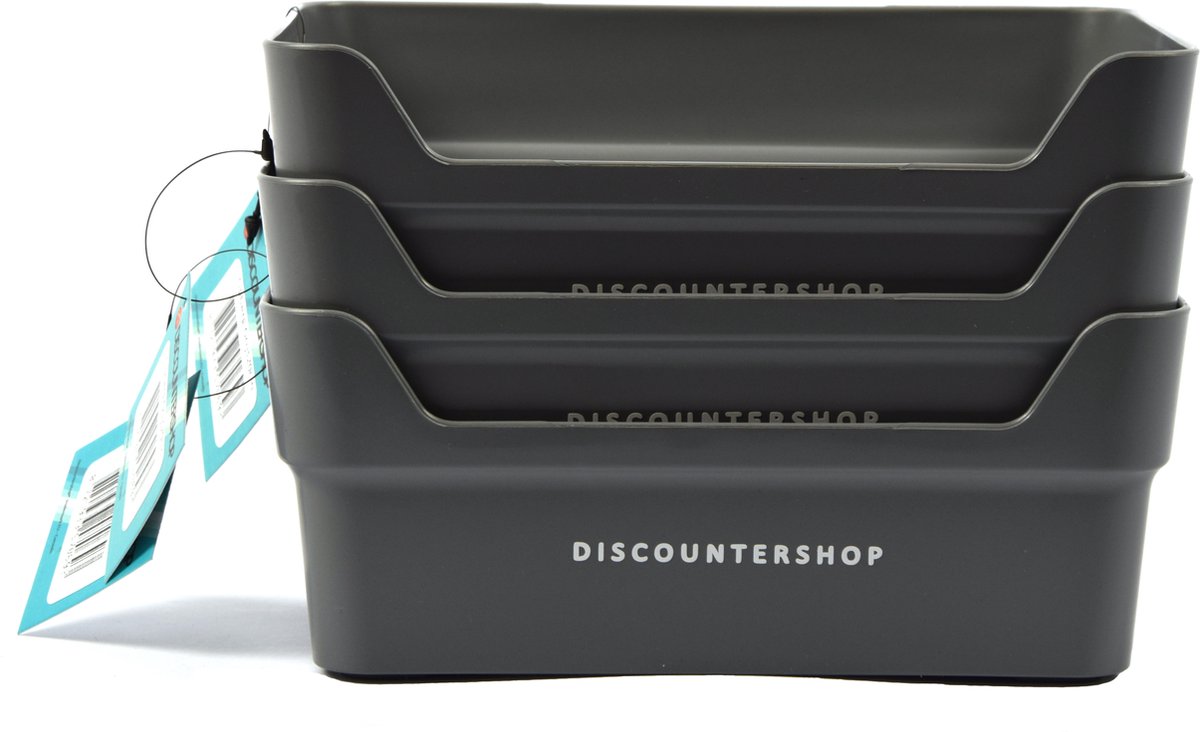 18 Stuks mini Grijze opbergmand met handvatten | Opbergbox kopen ...