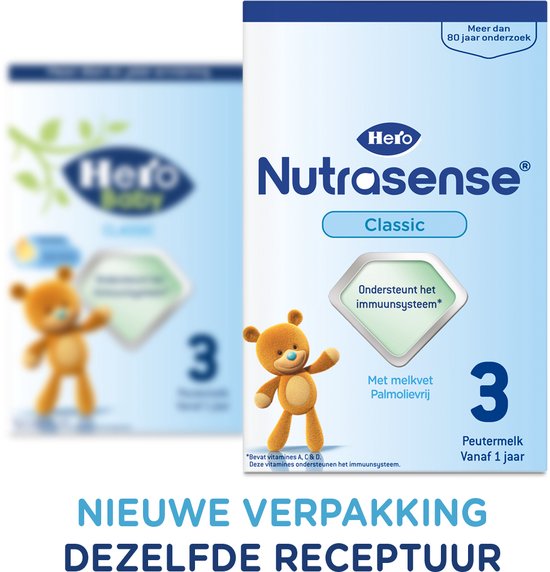Hero Nutrasense Peutermelk Classic 3 (1+ Jaar) - 1 x 700gr - Met ...