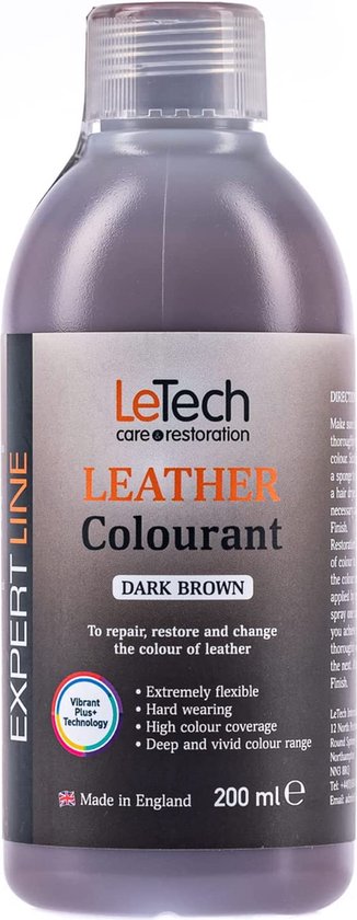 LeTech Leather Colorant DONKER BRUIN (100ml) - leerverf - lederverf ...