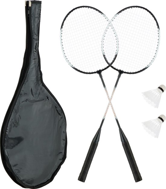 badminton set - met tas - 2 badmintonrackets - 10 shuttles - kinderen ...