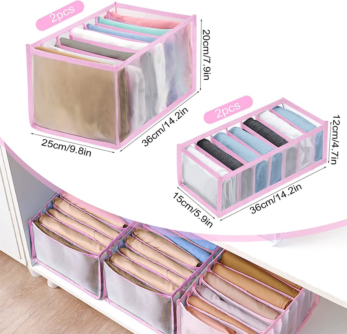 Lade Organizer – Kledingkast Organizer – Drawer organizer / kleding ...