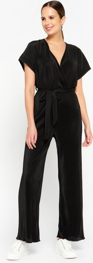 Lola Liza Jumpsuit met plissé - Black - Maat 36 | bol.com