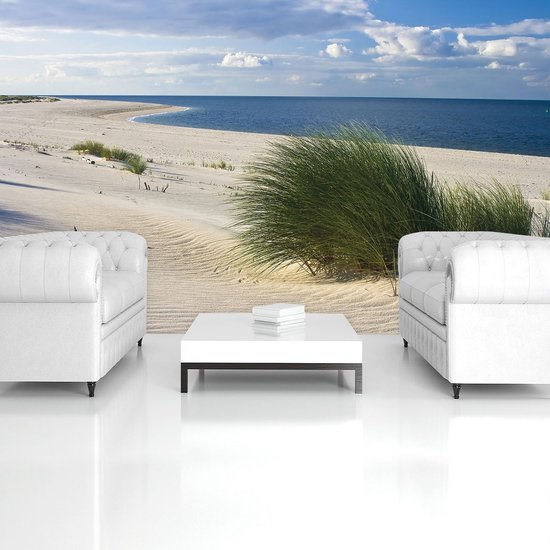 Fotobehang - Vlies Behang - Noordzee en het Strand - 254 x 184 cm | bol.com