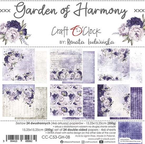 Craft O Clock Paper Pack 15x15 cm Garden of Harmony | bol