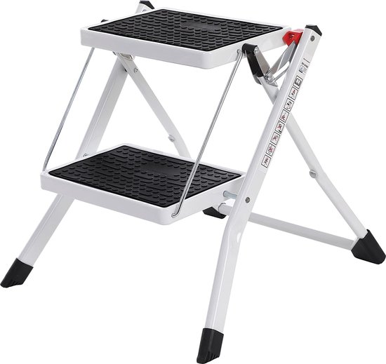 2-sporten ladder, vouwladder, sport breedte 20 cm, antislip rubber, met ...