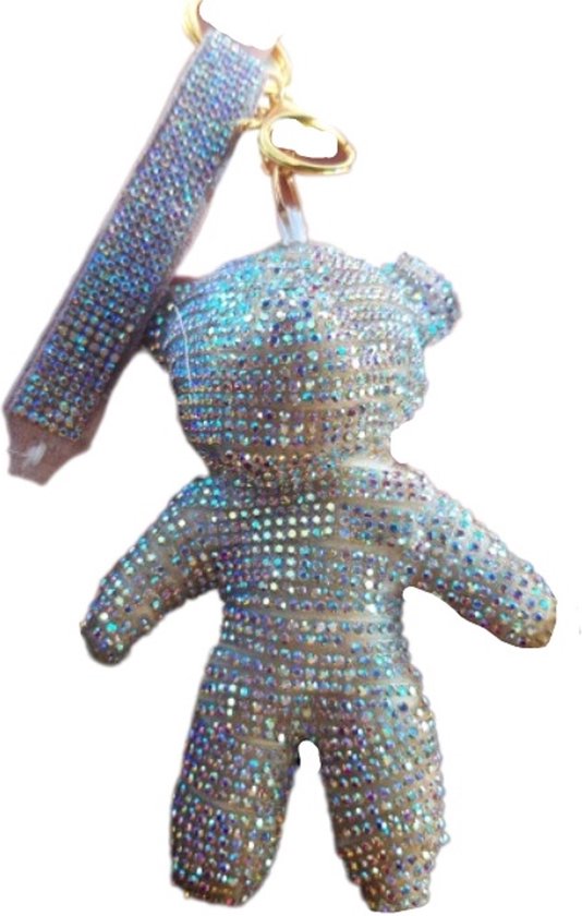 Sleutelhanger Tashanger Grote beer met stenen beertje 20CM met nep ...