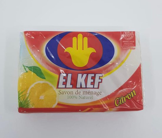 El Kef Zeep - Natuurlijke zeep uit Marokko - Citroengeur - 4 x 200 gr | bol