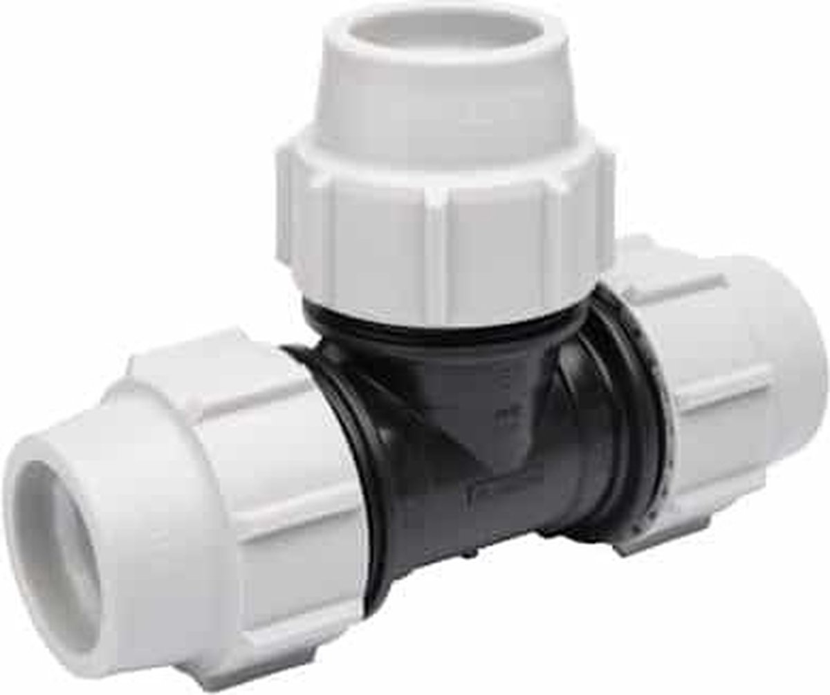 Tyleen t-stuk 90° 10 bar | Plasson | 16 mm | bol