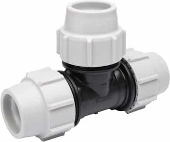 Plasson klemkoppeling T-stuk 90° 16mm tyleen (7040-000016) | bol