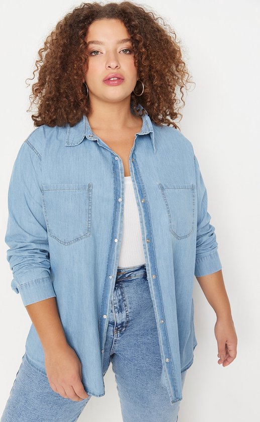 Trendyol Vrouwen Standaard mouw Basis Overhemd grote maten | bol.com