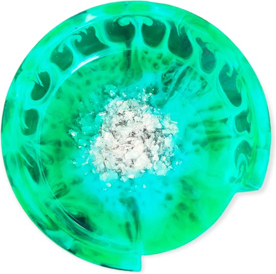 Resin Art JR: Onderzetter set / Set van 4 onderzetters met houder | bol