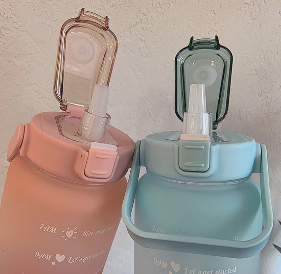 Waterfles - 2 Liter waterfles - Sporten - Fitness - Water - Waterbottle ...