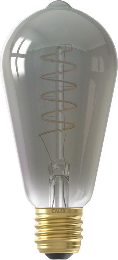 Calex Filament LED Lamp - E27 - Titanium - Lichtbron - 4W - Dimbaar | bol