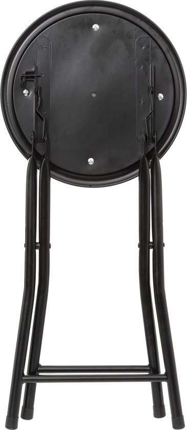 5Five Bijzet krukje/stoel - Opvouwbaar - blauw fluweel - 29 x 45 cm | bol