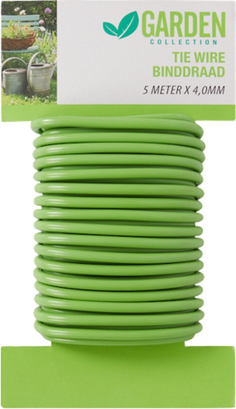 Binddraad / Tuindraad - groen - Metaal - 5 meter x 4 mm - tie wire ...