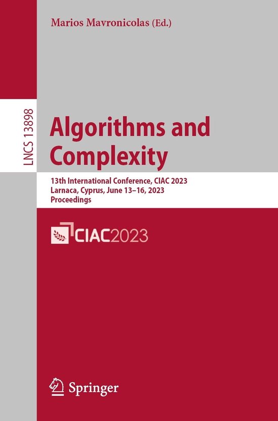 Lecture Notes In Computer Science 13898 Algorithms And Complexity 1208