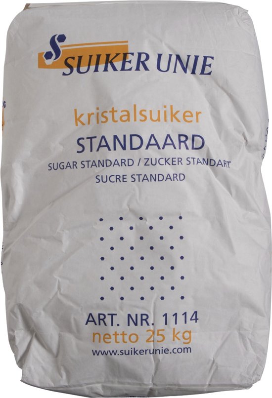 Suikerunie Kristalsuiker standaard - Zak 25 kilo | bol