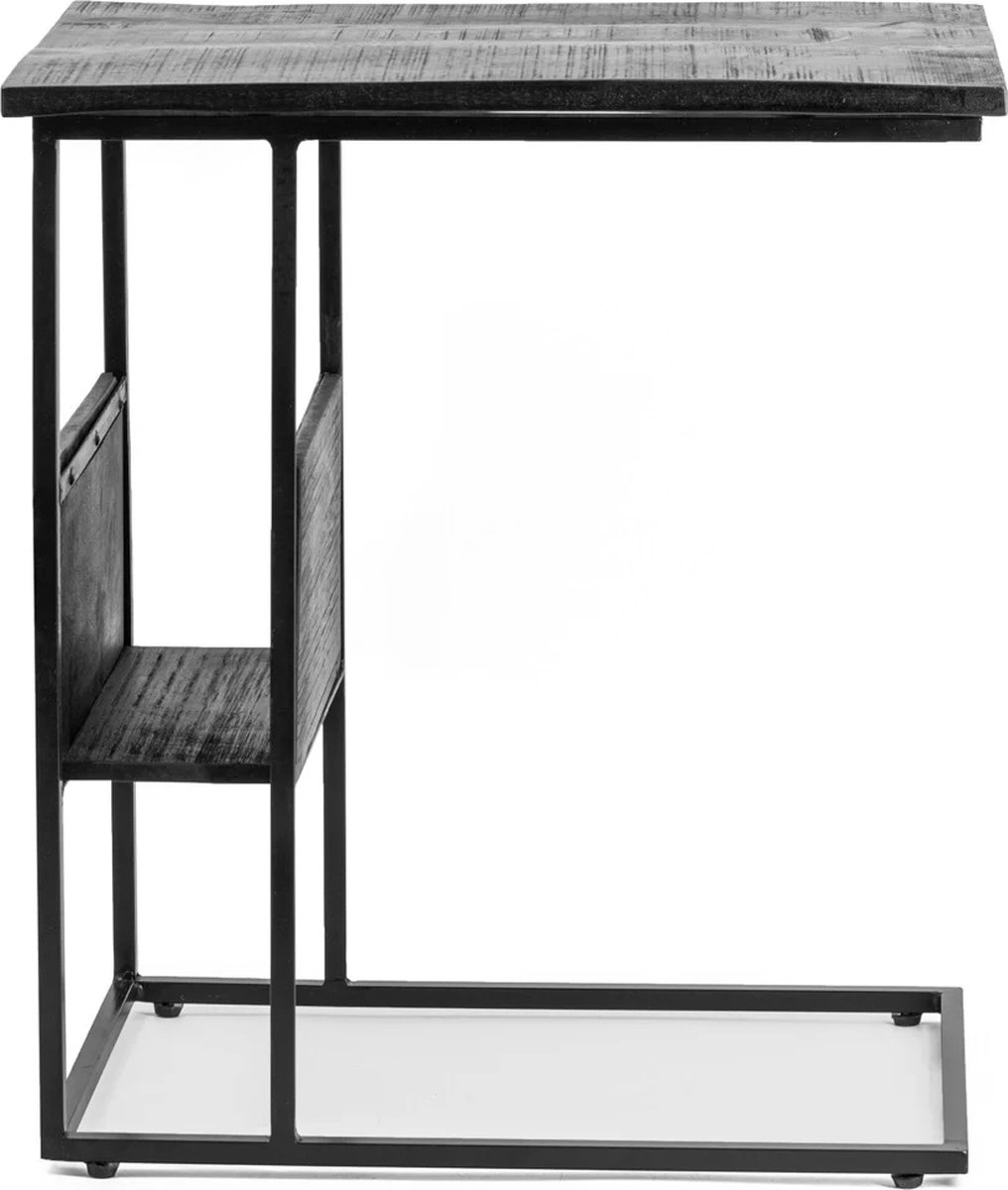 Bijzettafel Industriële Stijl - Klein Tafeltje - Laptoptafel - Vintage ...