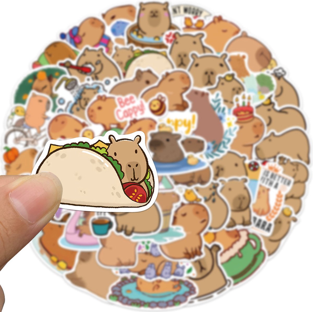 Capybara Stickers 50 Stuks - Dieren Stickers - Laptop Stickers ...