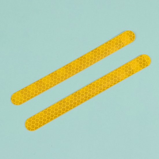 Reflecterende stickers - 2 Stuks - reflecterende tape - Geel | bol